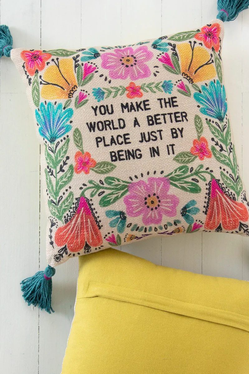 Boho Cotton Tassel Pillow | Natural Life – The Boutique