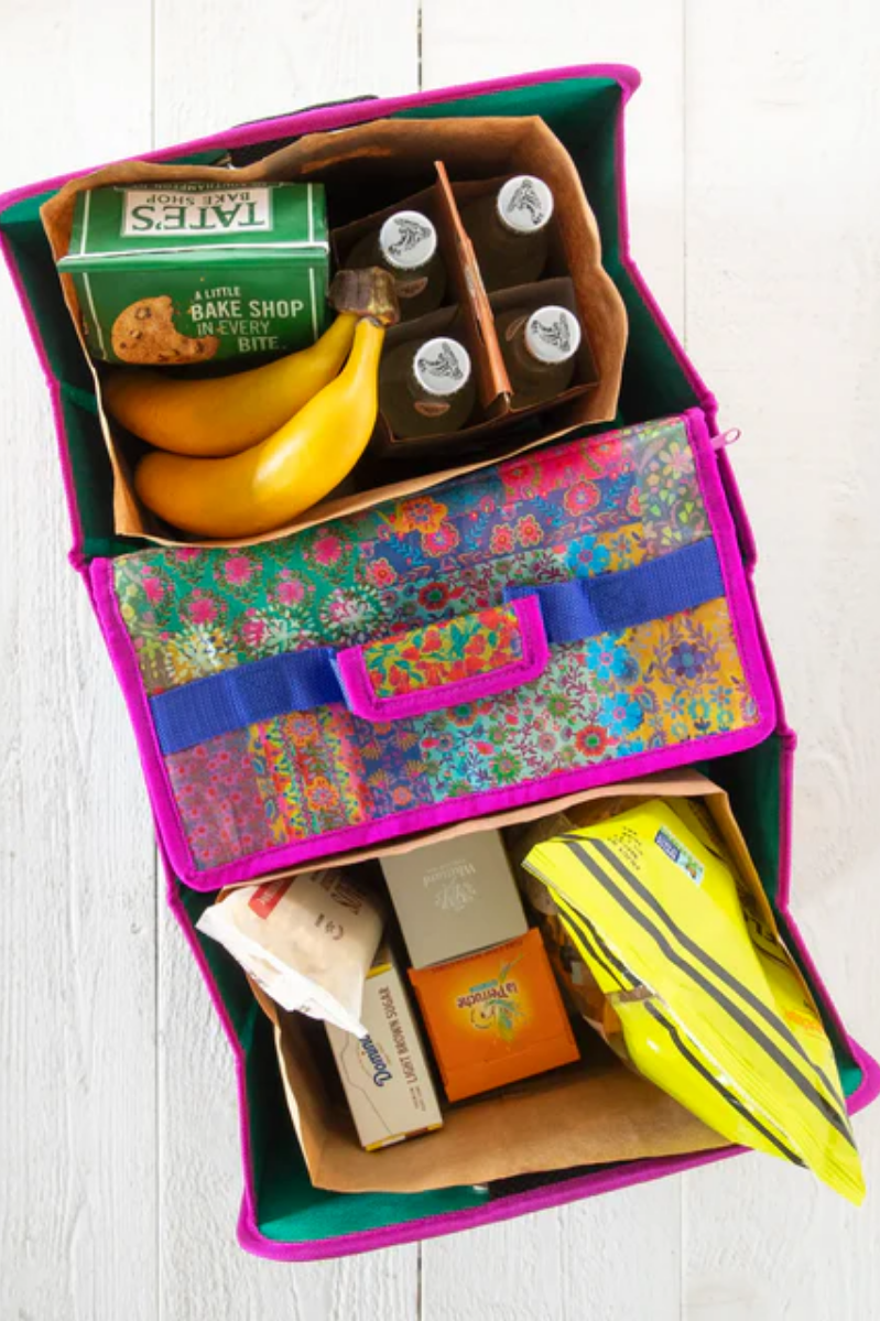 Car Trunk Organizer | Navy Folk Flower – The Boutique