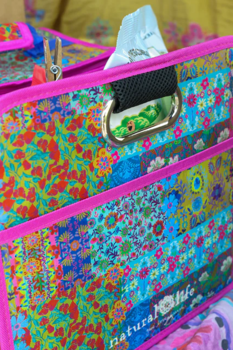 Car Trunk Organizer | Navy Folk Flower – The Boutique