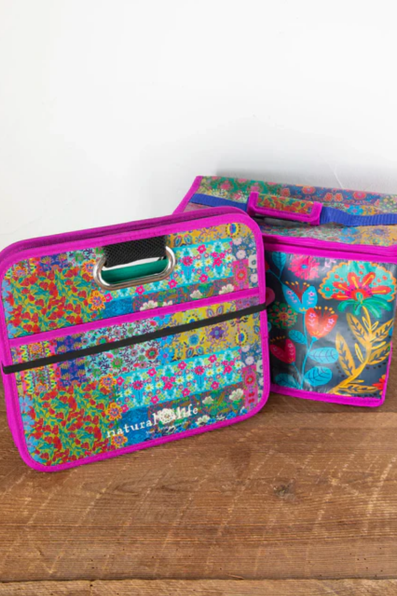 Car Trunk Organizer | Navy Folk Flower – The Boutique