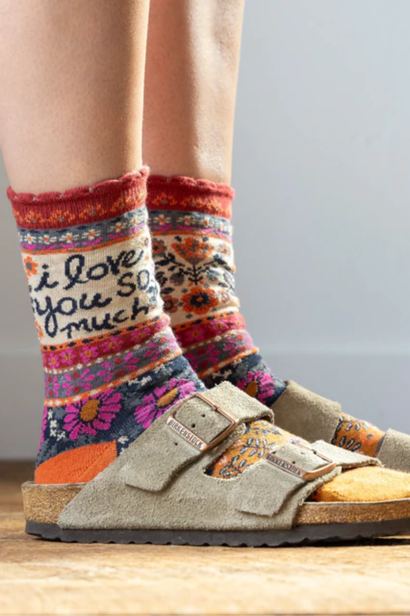 I Love You Boxed Boho Socks, Set of 3 | Natural Life – The Boutique