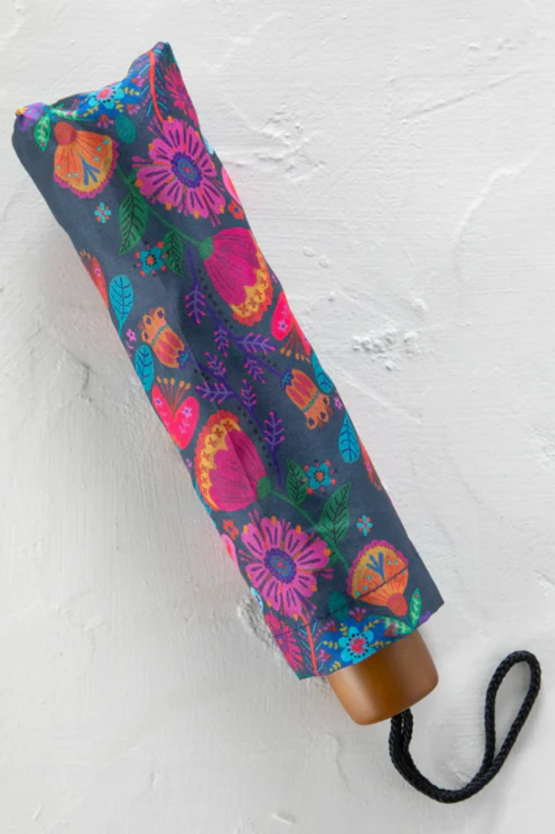 Floral Fold Up Umbrella | Natural Life – The Boutique