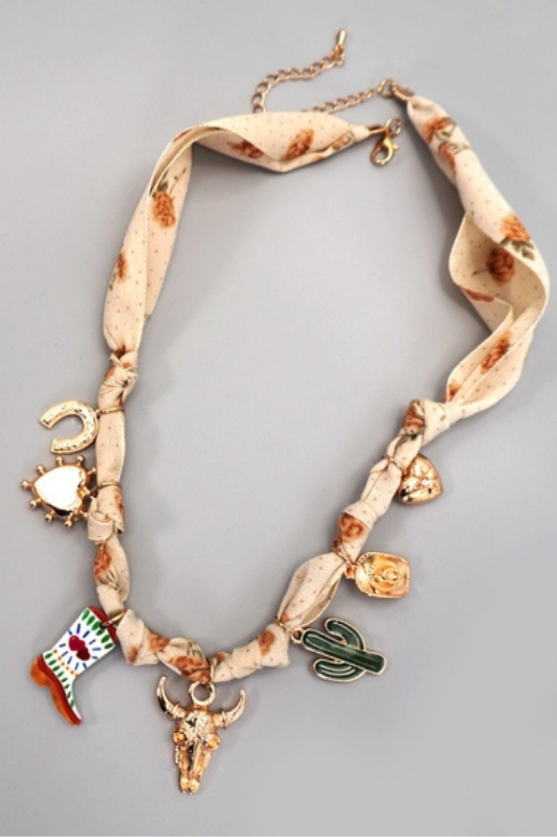 Scarf Charm Necklace | Boot Cactus Hat Heart – The Boutique